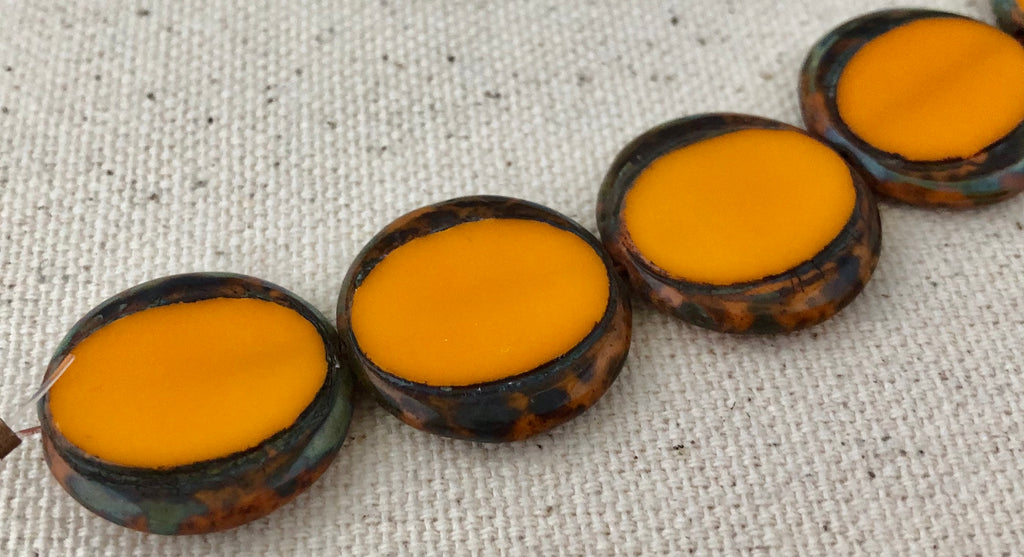 Czech Escooko Table Cut Glass Coin Beads – Toad Song Jewelry